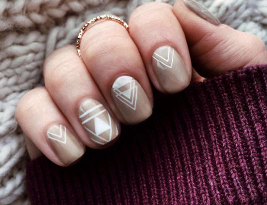 Aztec Print Nails